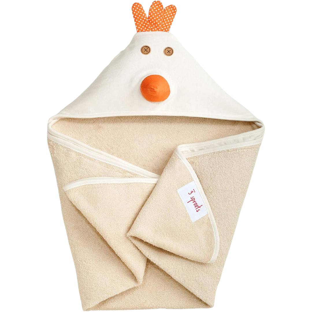 3 Sprouts Hooded Baby & Toddler Towel - Chicken – liquidation.store