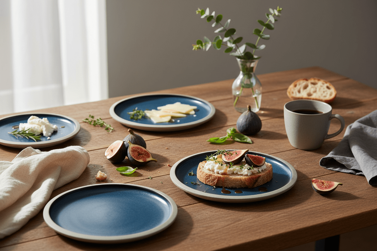 Fairmont & Main Raw Plates 21cm Ocean (Set of 4) – liquidation.store