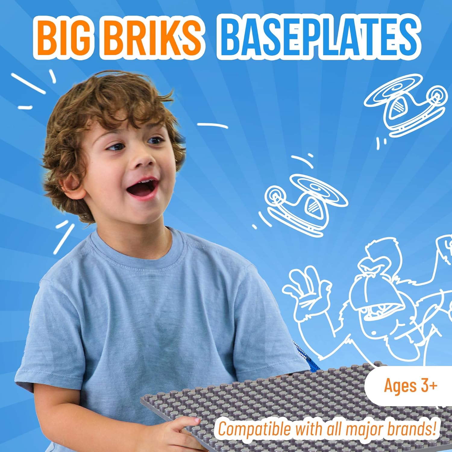 Premium Stackable Base Plate 16.25" x 13.75" Gray – liquidation.store