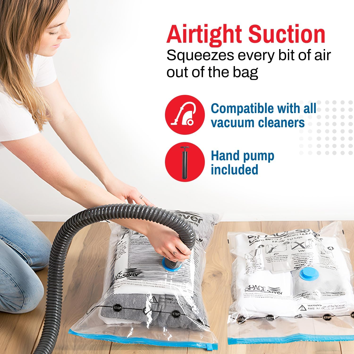 SpaceSaver Vacuum Storage Bags - 3 Pack with Pump – liquidation.store